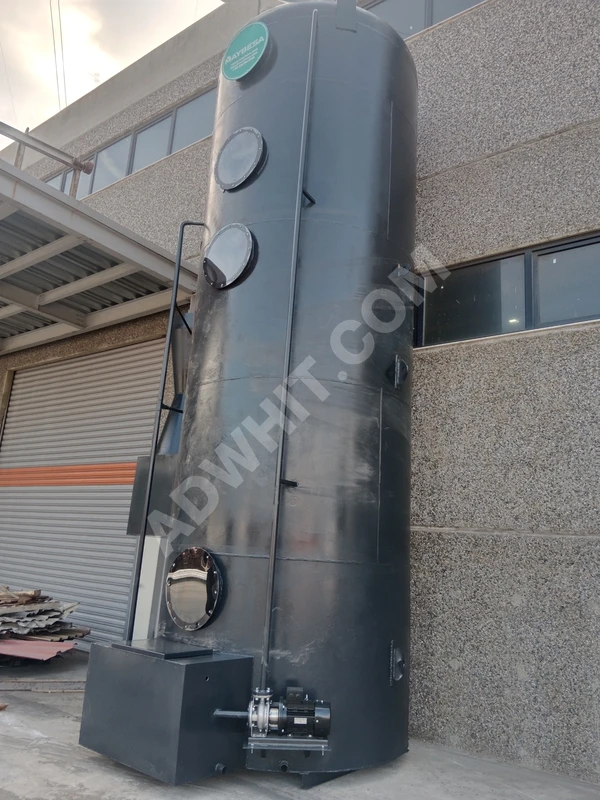 Industrial chimney filtration systems with water filter - Adwhit