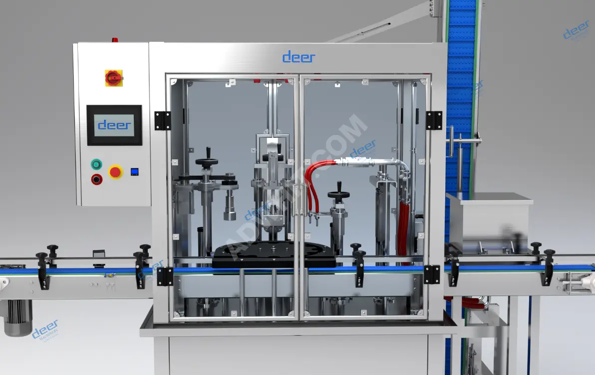 Rotary filling machine with conveyor system - Adwhit